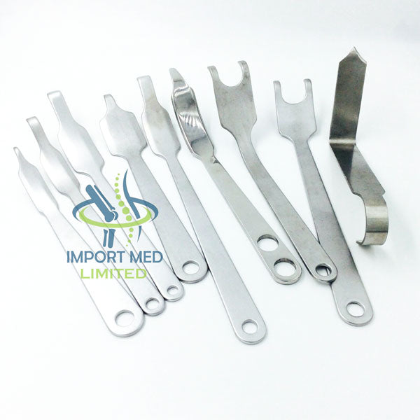 A set of 9 types Hip joint Hip Retractors Set – IMPORT MED